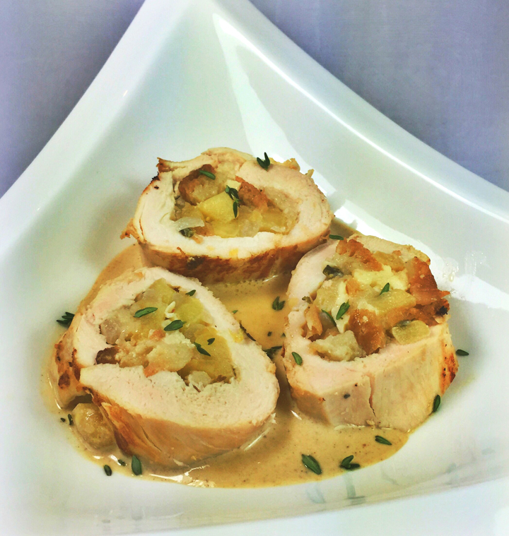 Apple Stuffed Chicken Breasts with Mustard & Cider Sauce - Fresh Chef ...