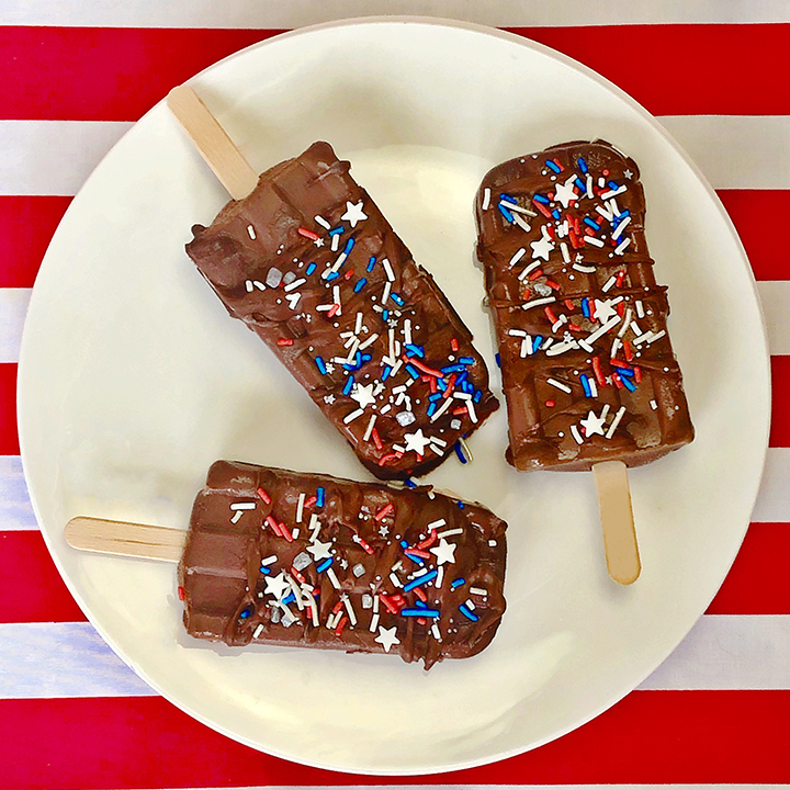 Celebrate the USA with Chocolate Bourbon Fudge Pops - Fresh Chef Experience